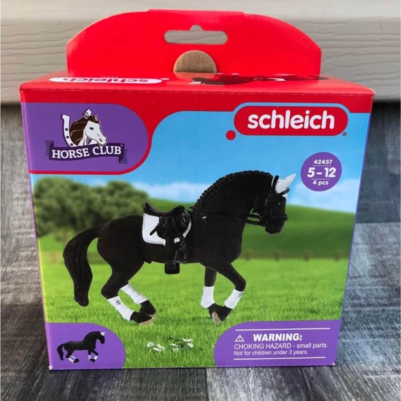 Toys | New Schleich 42457 Horse Club Frisian Stallion Riding Tournament ...